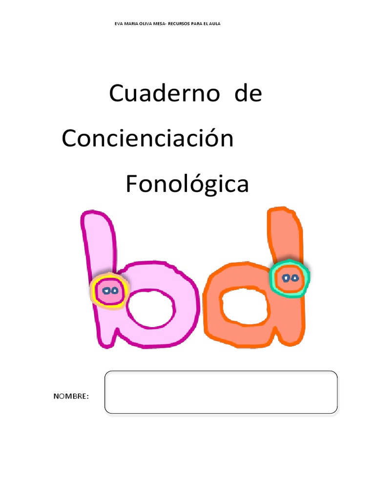 Cuaderno para Trabajar La Conciencia Fonológica | PDF