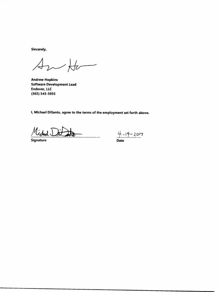 Employment Agreement Confirmation | PDF