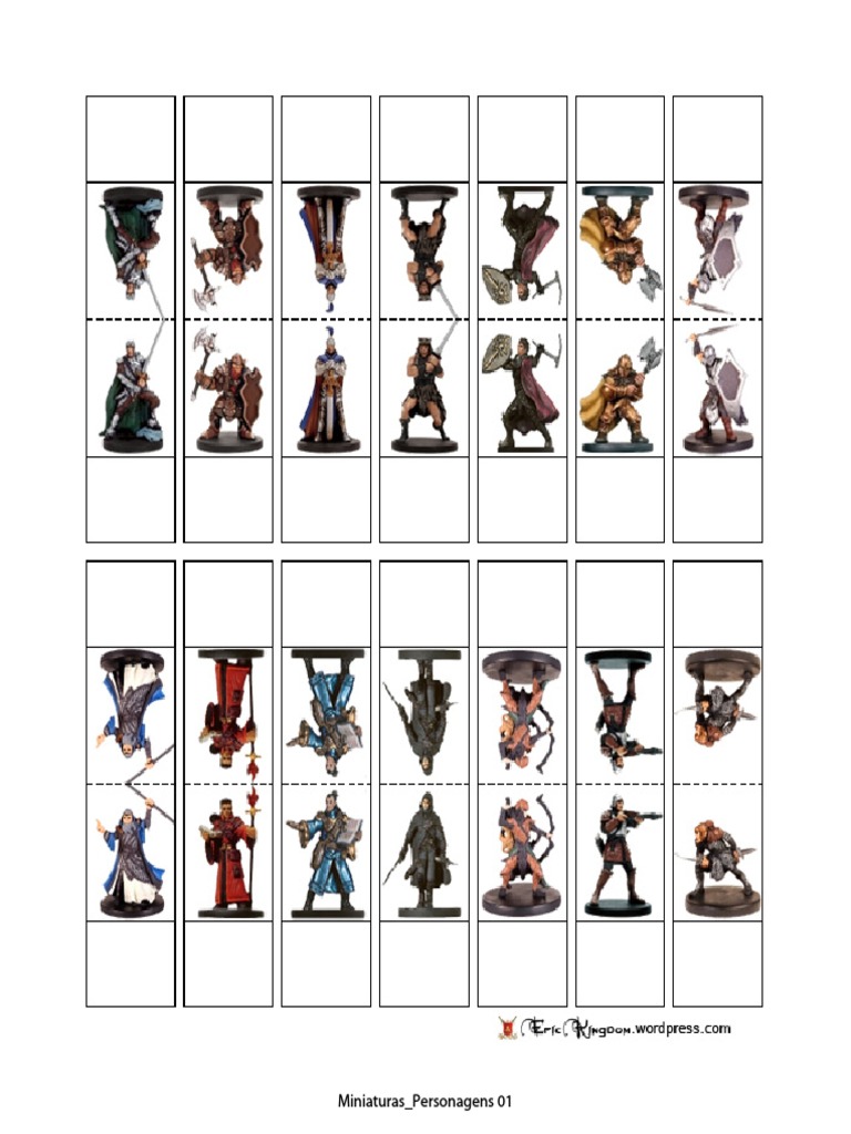 Miniaturas de Papel RPG D&D - Set Personagens PDF | PDF