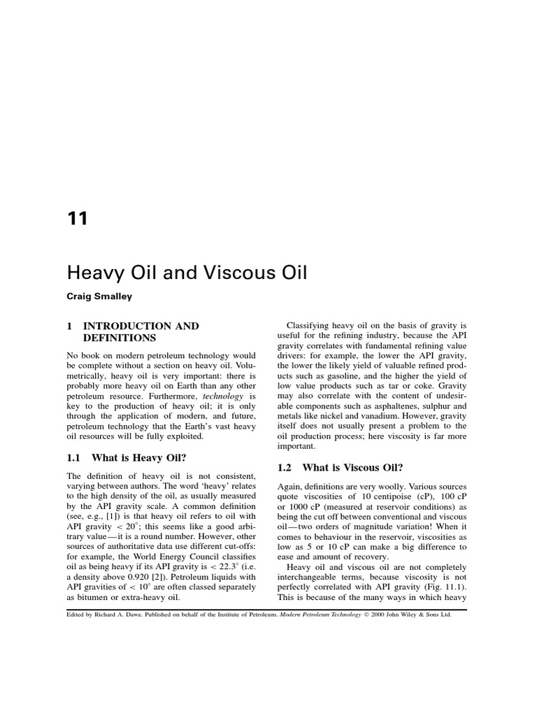 Heavy Oil and Viscous Oil | PDF | Petroleum Reservoir | Petroleum