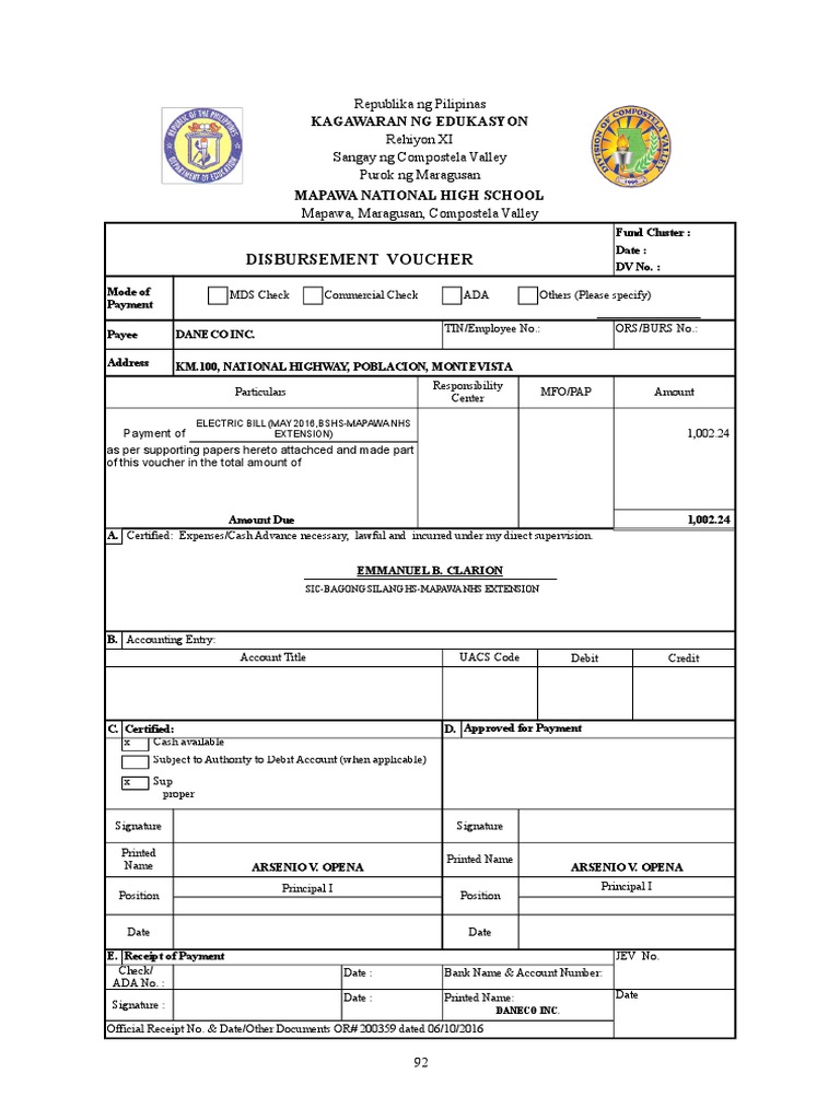 Mapawa Nhs Revised Gam Forms 1 | PDF | Cheque | Debits And Credits