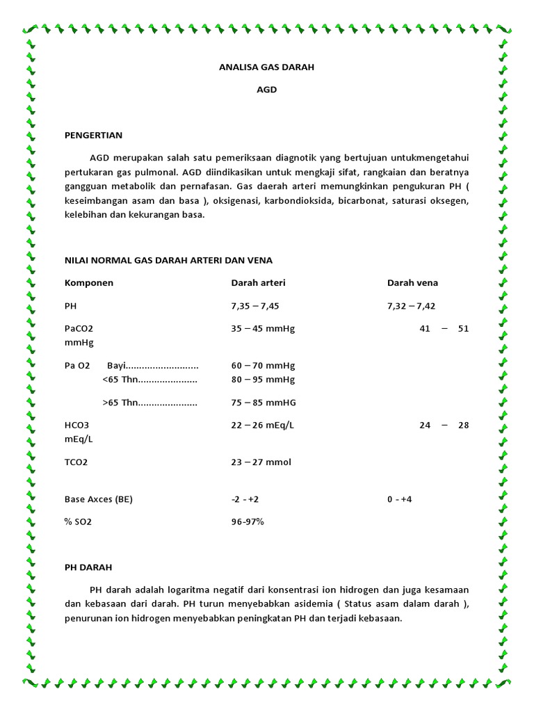 Analisa Gas Darah: Panduan Lengkap | PDF