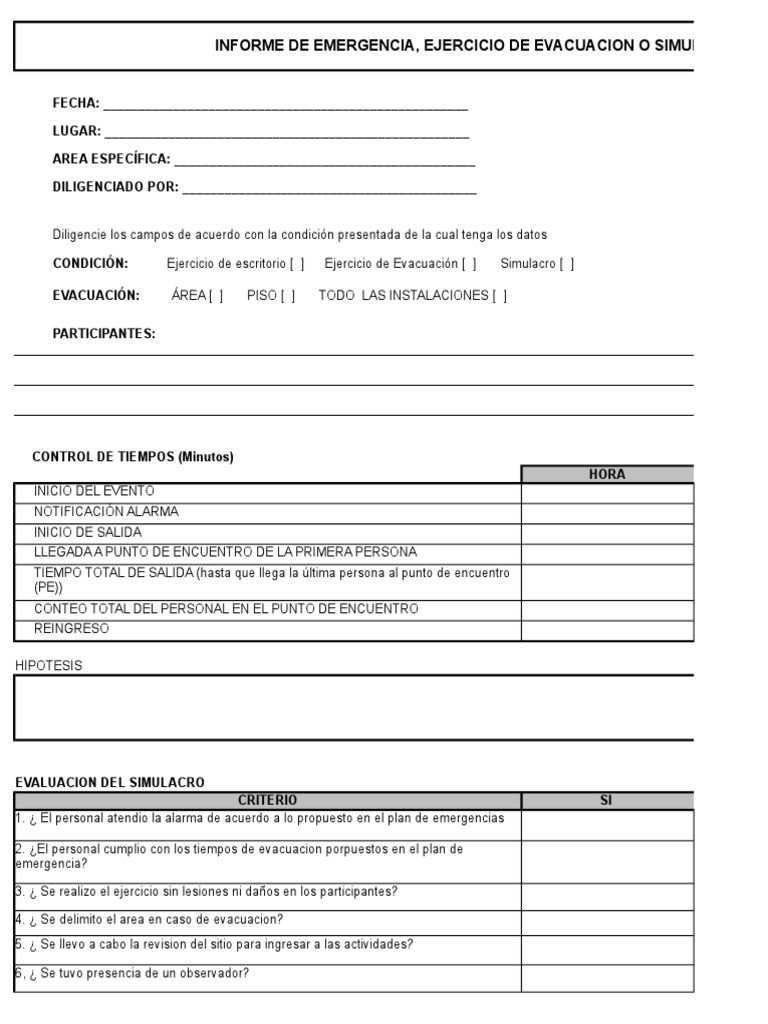 Planilla de Simulacro | PDF | Science | Ciencia (general)