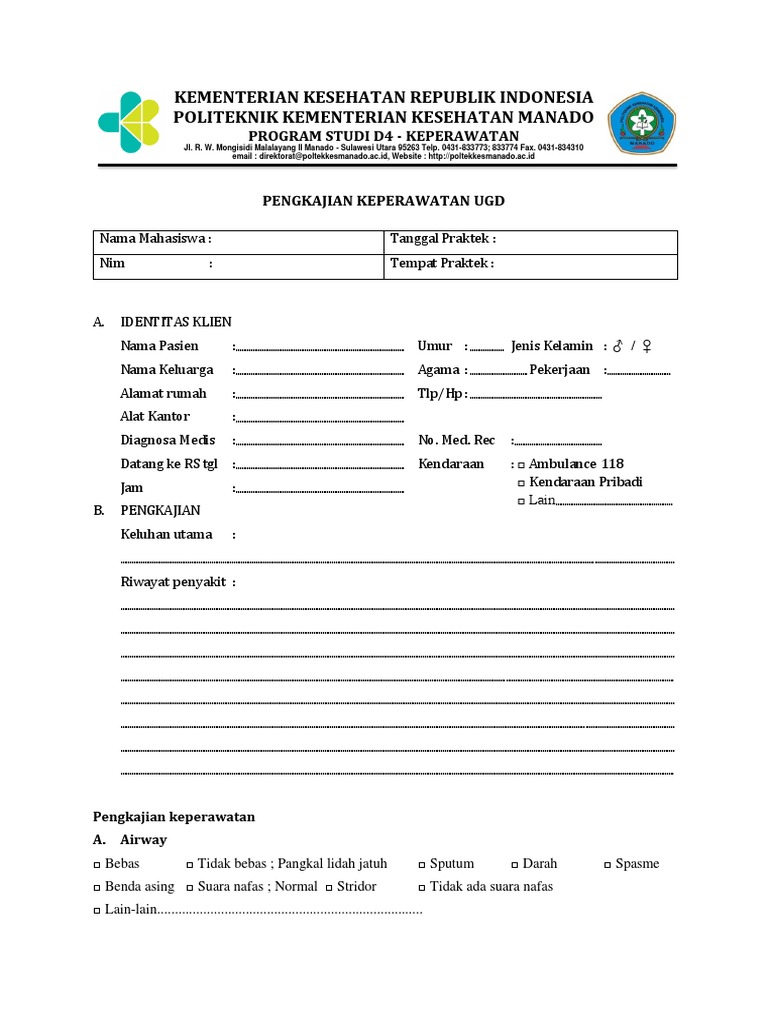 Format Pengkajian Ugd Abcd Pdf
