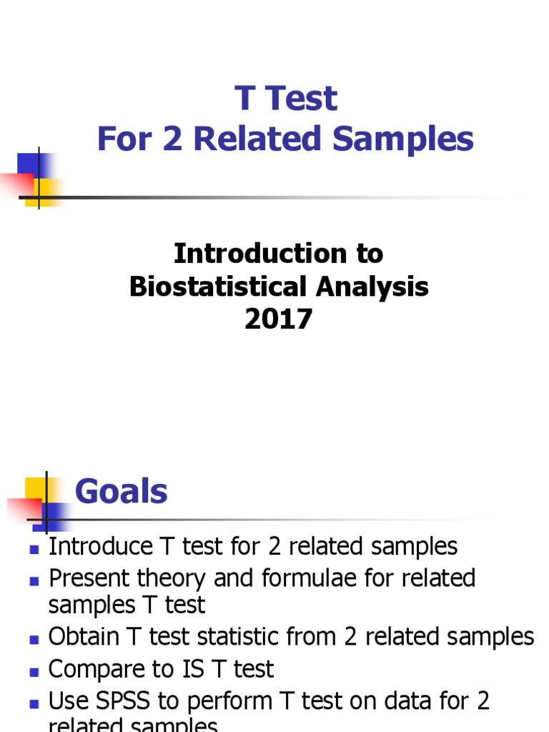 Related Samples T Test Overview | PDF | Student's T Test | Statistical ...
