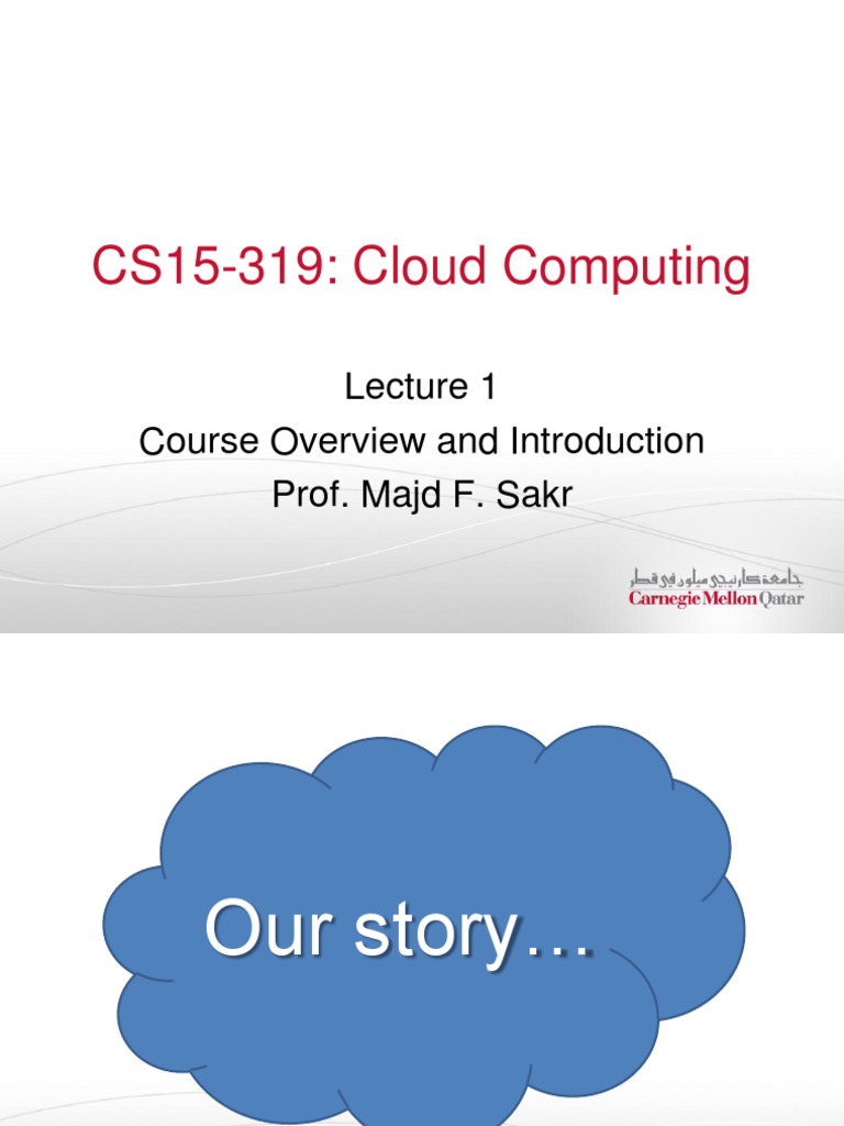 Lecture01 15319 MFS 16jan 2012 | PDF | Scalability | Cloud Computing