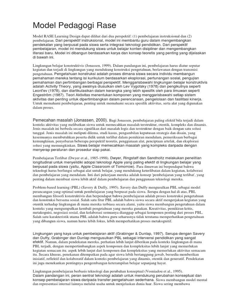 Blog Model Pedagogi Rase | PDF | Seni