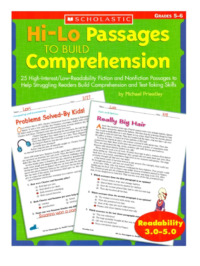Hi-Lo Passages To Build Comprehension GR 5-6 PDF | PDF