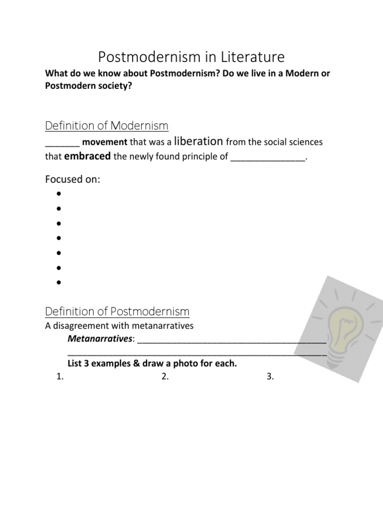 Key Features of Postmodern Literature | PDF | Philosophy