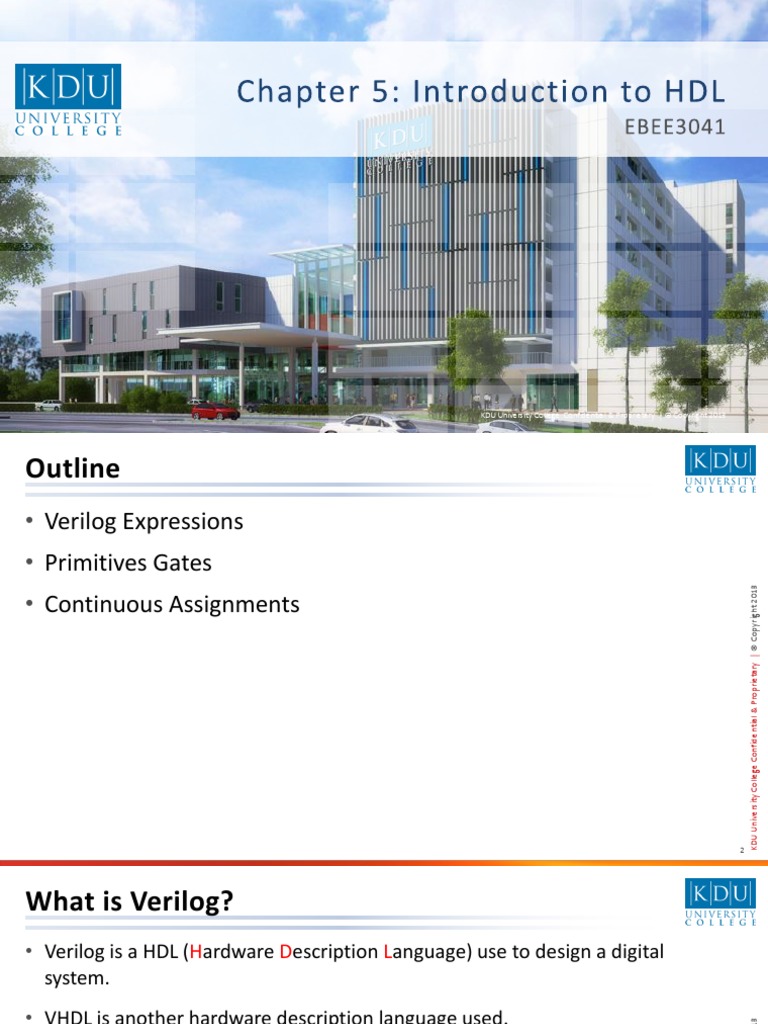 Chapter #6 - Intro To HDL | PDF | Hardware Description Language | Vhdl