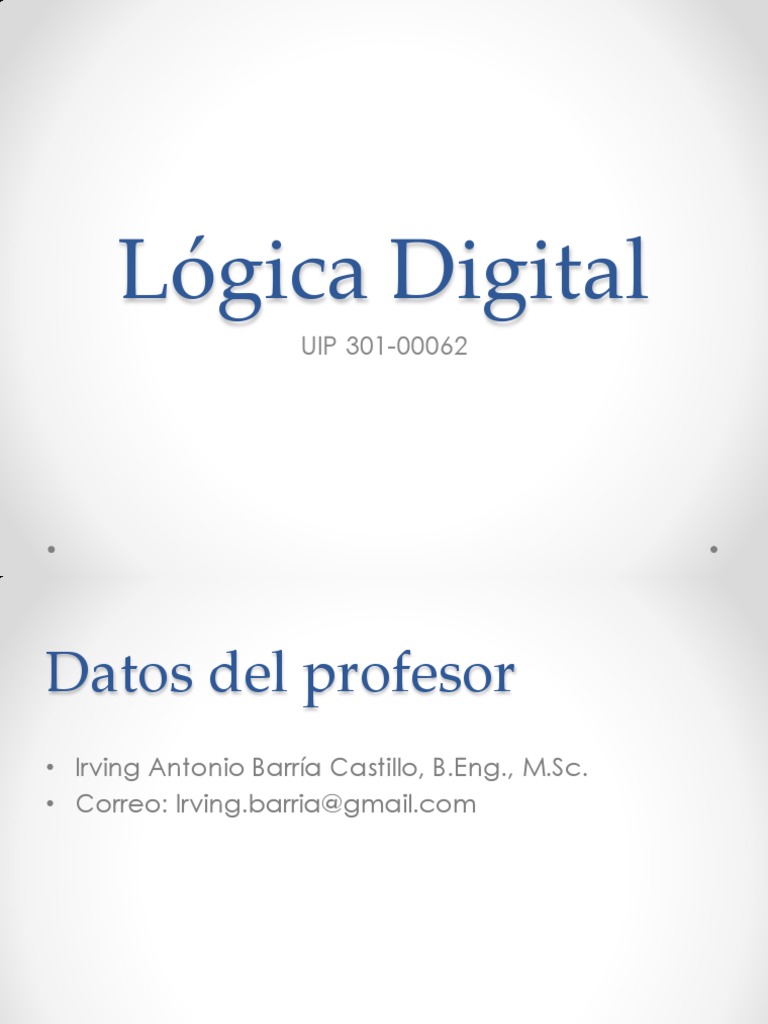 CLASE 1 Logica Digital | PDF | División (Matemáticas) | Lexicología
