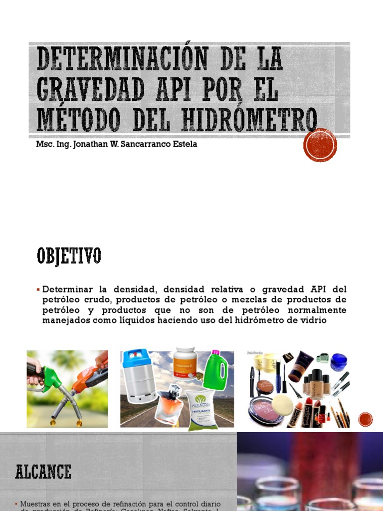 Determinación de La Gravedad API | PDF | Petróleo | Medición de flujo