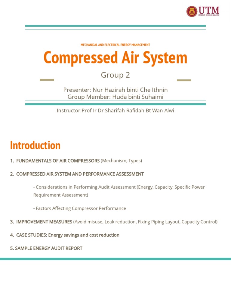 Compressed Air System | PDF | Gas Compressor | Turbomachinery