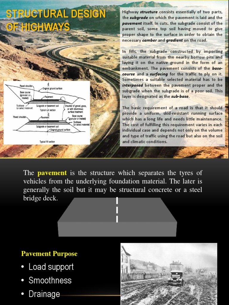 Structural Design of Highways: Pavement Itself. in Cuts, The Subgrade ...