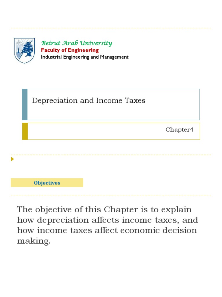 Chapter 4-Depreciation and Tax Income | PDF | Book Value | Depreciation
