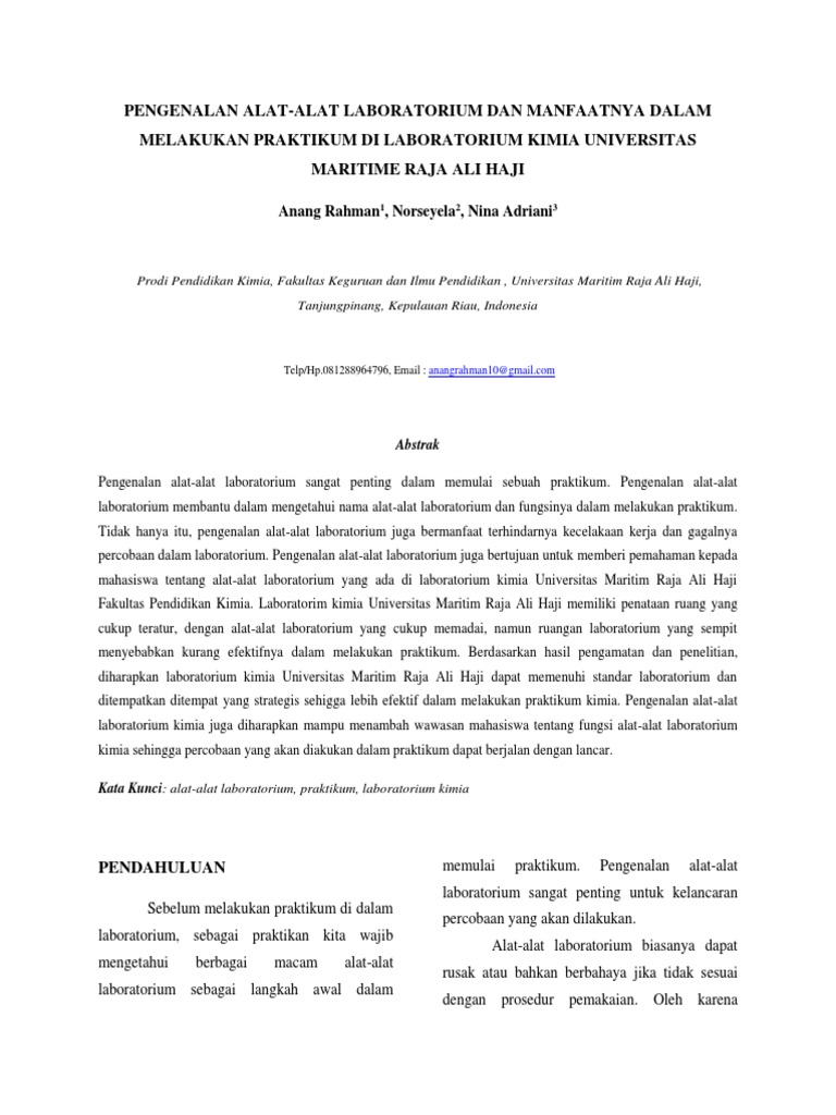 Artikel Ilmiah MANLAB | PDF