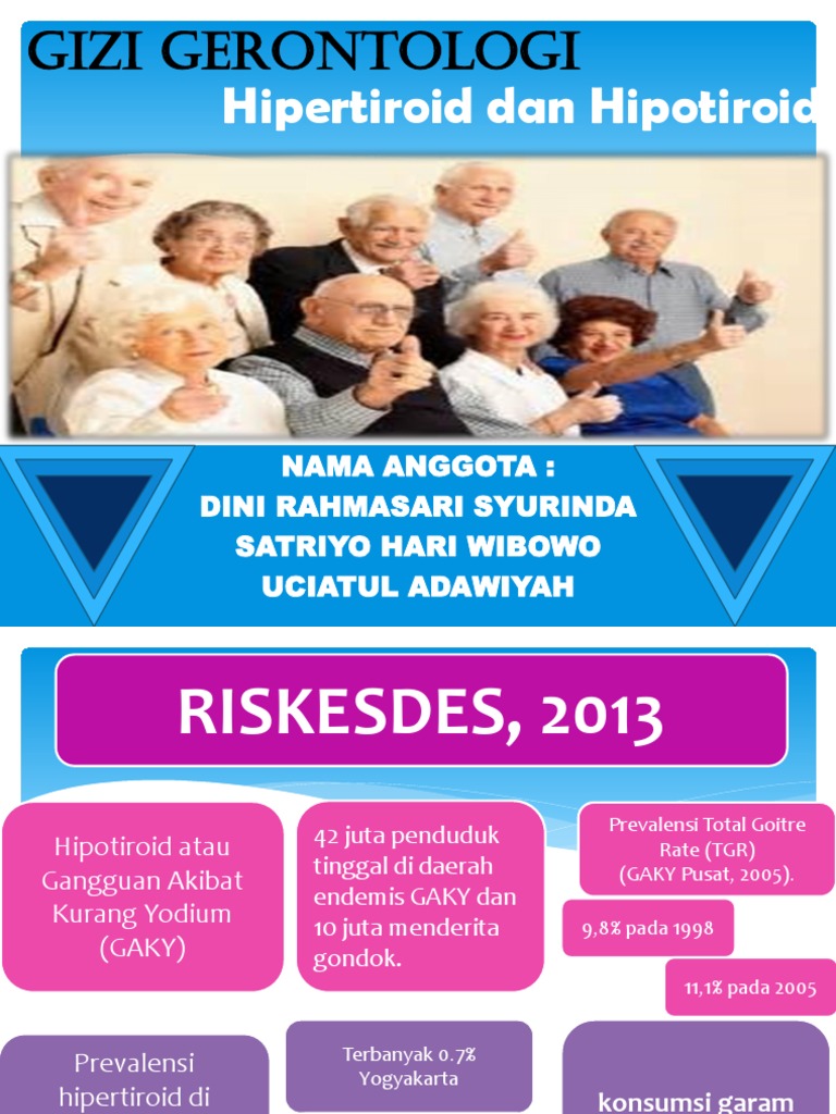 Gizi Gerontologi untuk Penderita Hipotiroid dan Hipertiroid | PDF