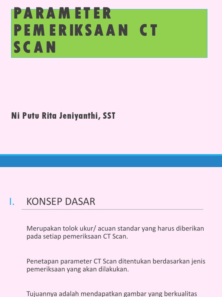 Parameter CT Scan | PDF