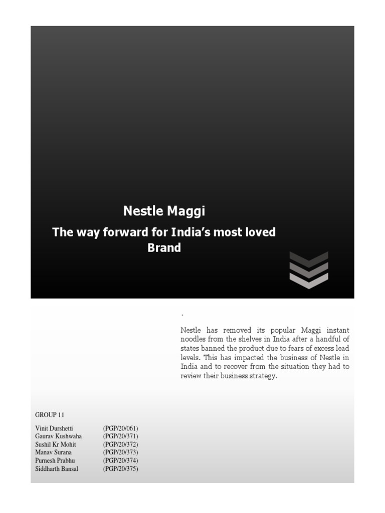 Maggi Case Study | Nestlé | Expense