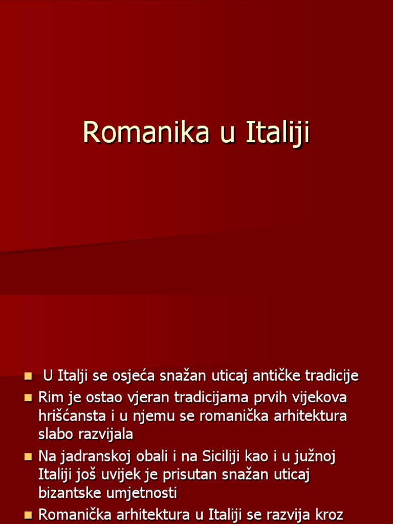 Romanika U Italiji - II | PDF