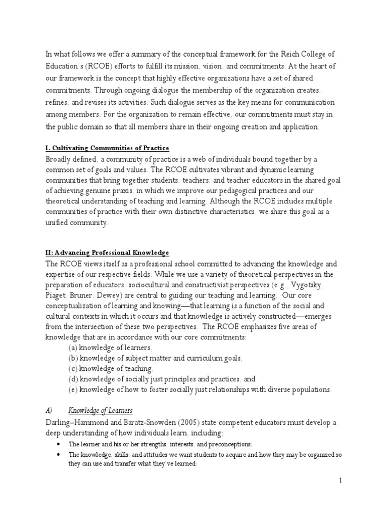 Conceptual Framework Description | PDF | Expert | Learning