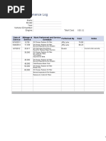 Oil Change Log Sheet | PDF | Technology & Engineering