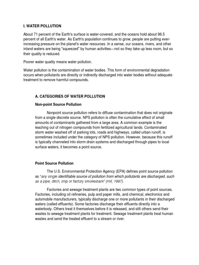 Written Report | PDF | Water Pollution | Sewage