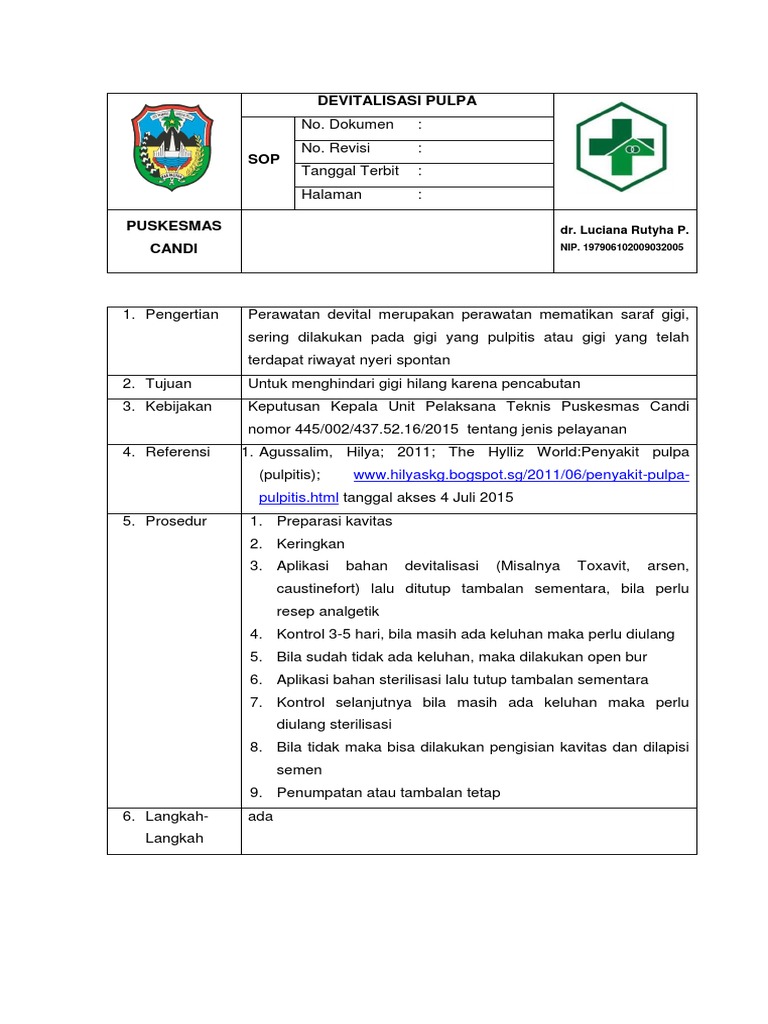 7.2.1. Devitalisasi Pulpa | PDF