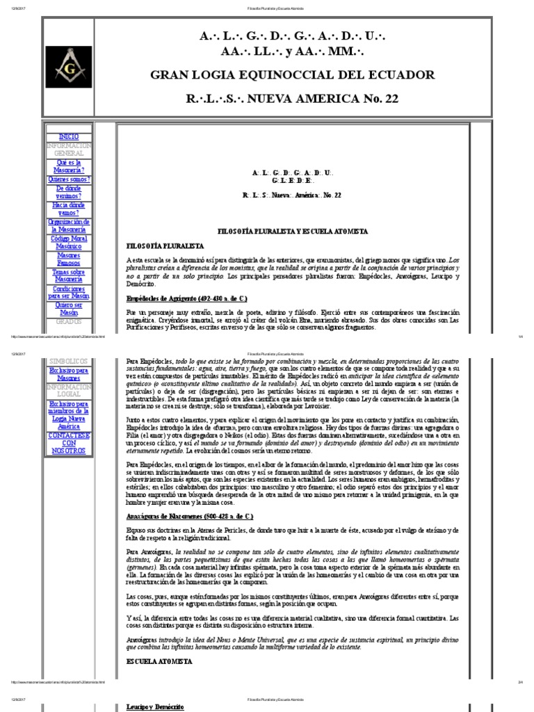 Filosofía Pluralista y Atomista | PDF | Ciencia cognitiva | Epistemología