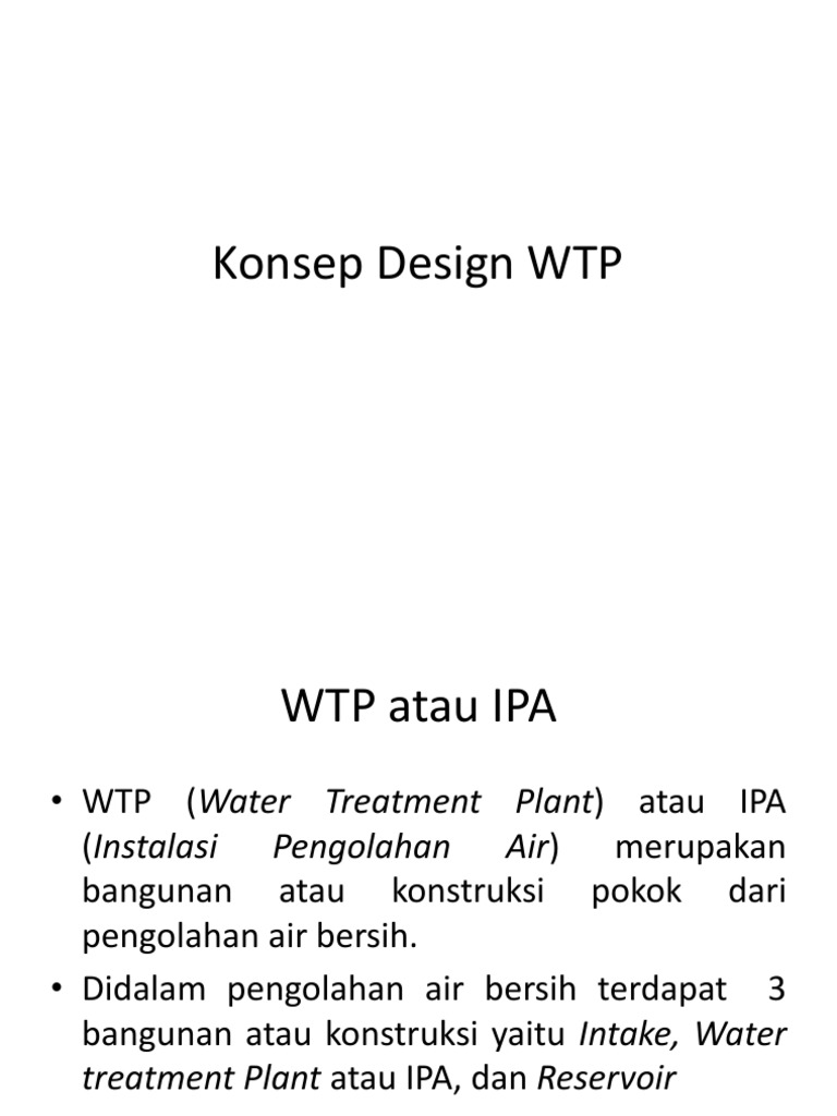 Konsep Design WTP | PDF