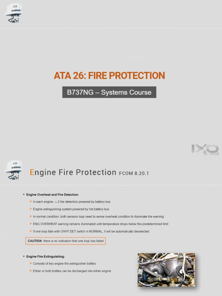 Boeing 737 Ata 26 Fire Protection For b737 Pilot Training Self Study ...