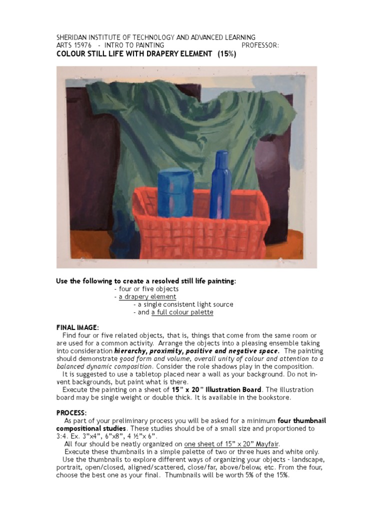 Still Life Drapery HMK | PDF | Composition (Visual Arts) | Still Life