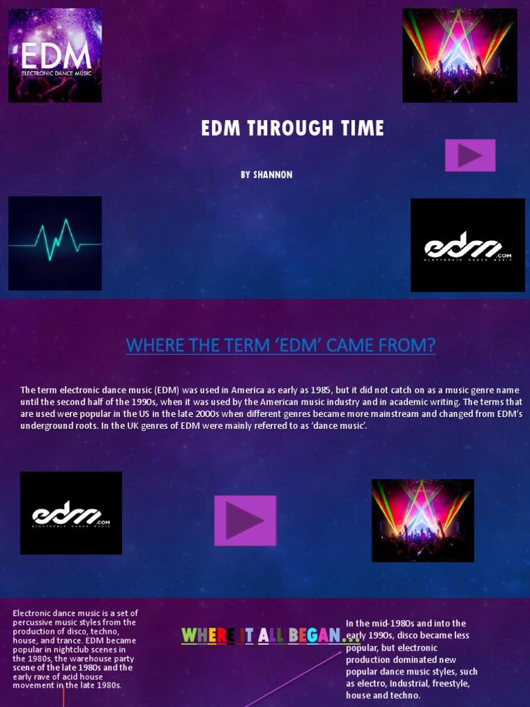 Shannons Edm Powerpoint | PDF | Dance Music | Electronic Music