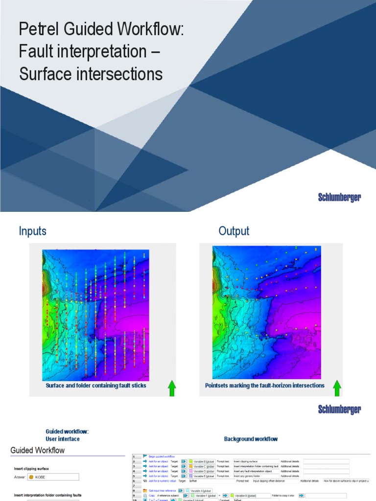 Petrel Guided Workflow: Fault Interpretation - Surface Intersections | PDF