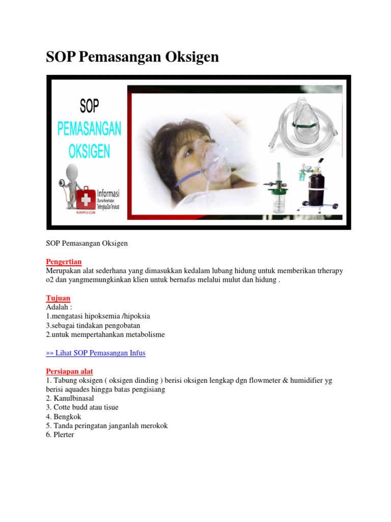 SOP Pemasangan Oksigen | PDF