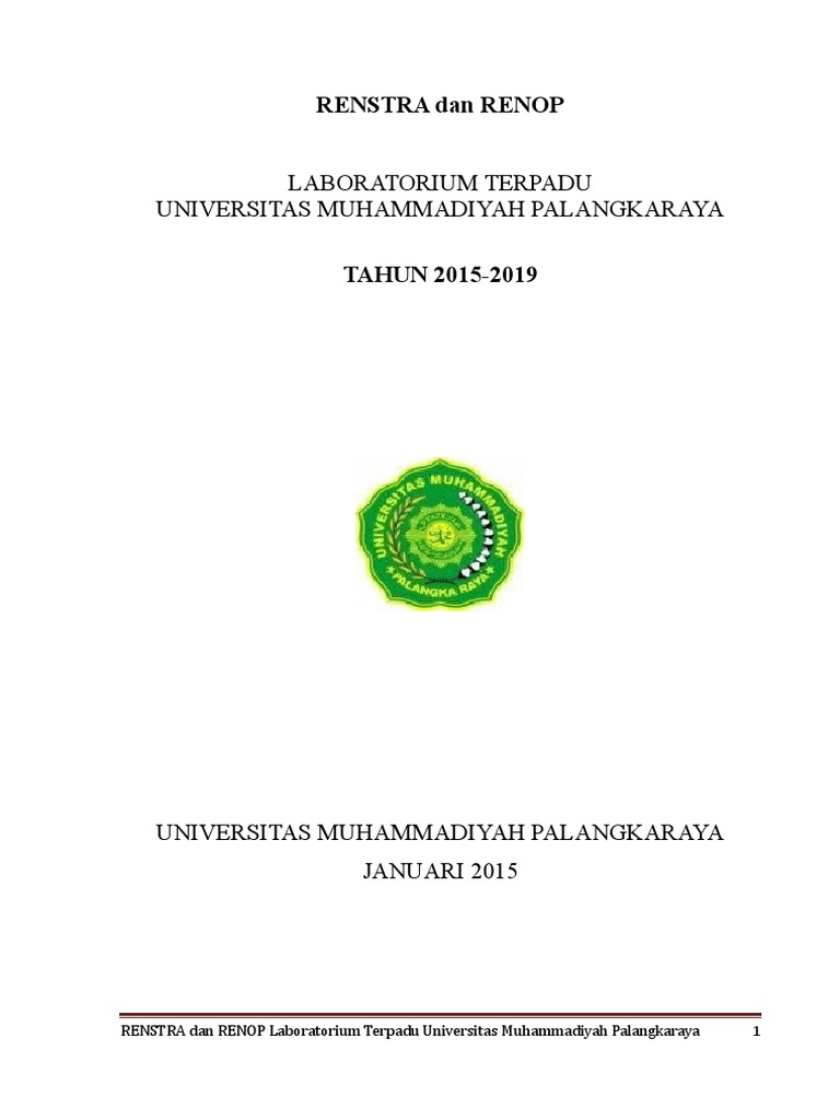 Renstra Renop Lab Terpadu 2015 - 2019 | PDF | Karier & Perkembangan