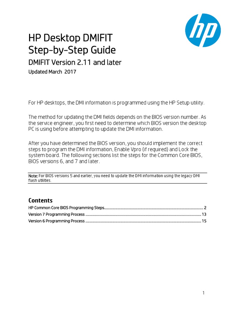 HP Commercial Desktop Step-By-Step Guide - 2.11 | PDF | Booting | Bios