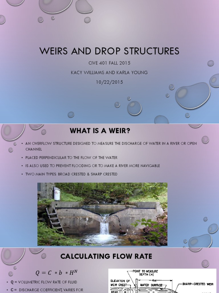 Weirs and Drop Structures Williams, Young PDF | PDF | River | Hydrology
