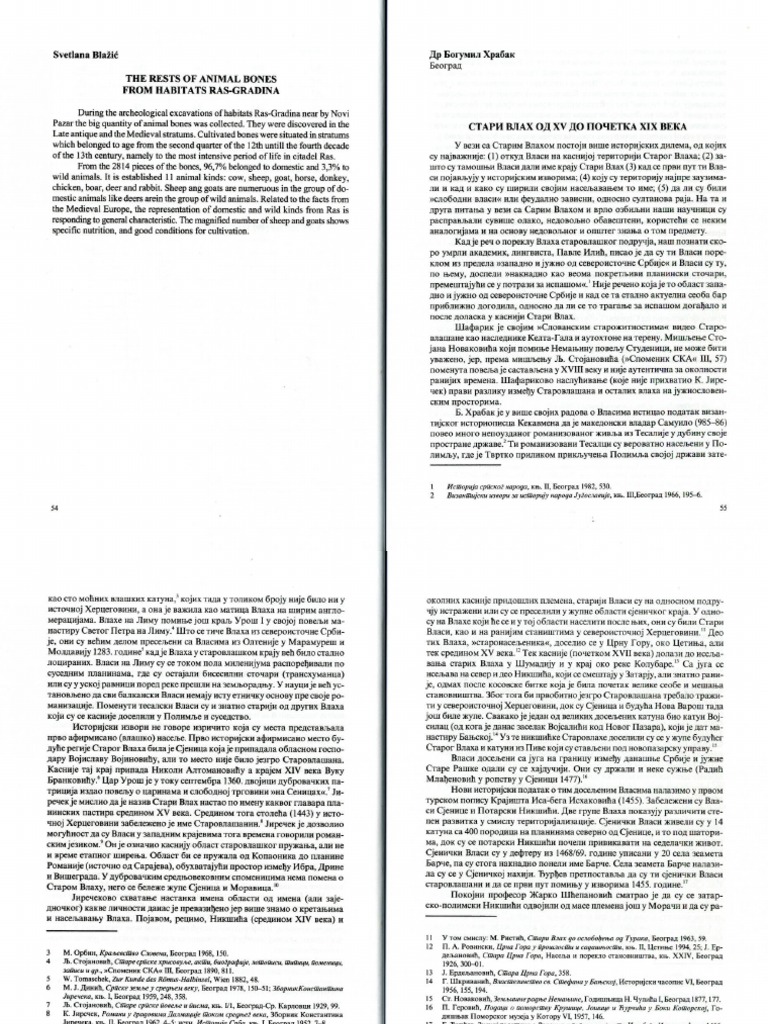 Bogumil Hrabak - Stari Vlah Od XV Do Pocetka XIX Veka | PDF