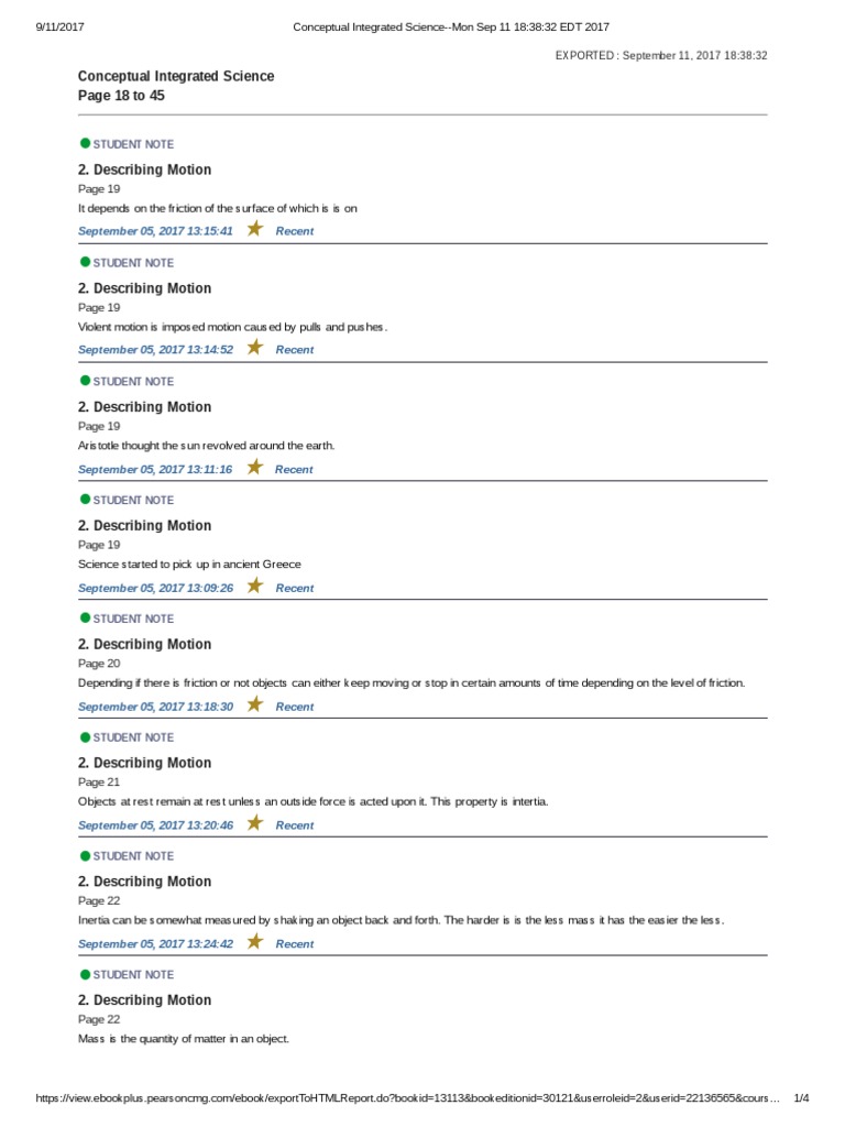 Conceptual Integrated Science - Mon Sep 11 18:38:32 EDT 2017 | PDF ...