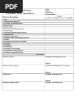 Formulir Penilaian Kinerja Karyawan | PDF