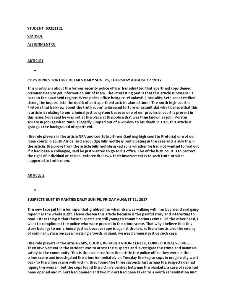 Student | PDF | Crime & Violence | Crime Thriller