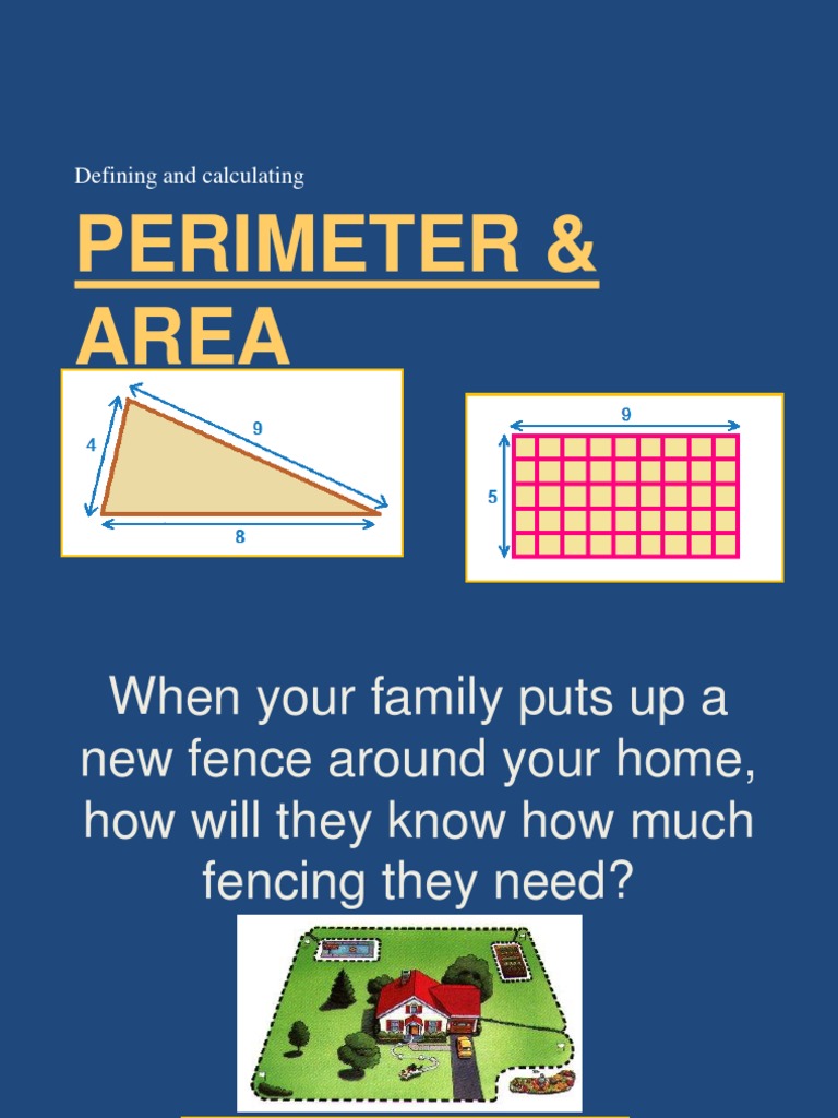Perimeter and Area Calculation Guide | PDF | Area | Geometric Measurement