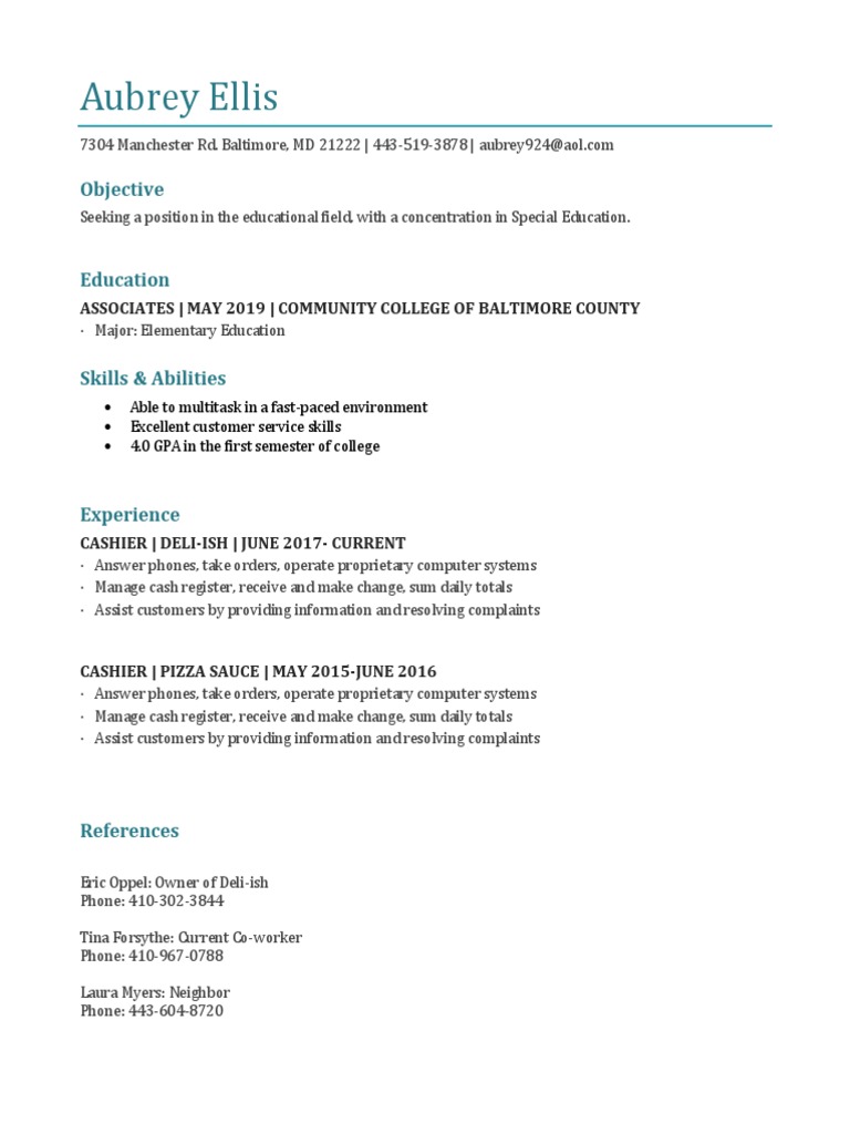 Aubrey Ellis Final Resume | PDF