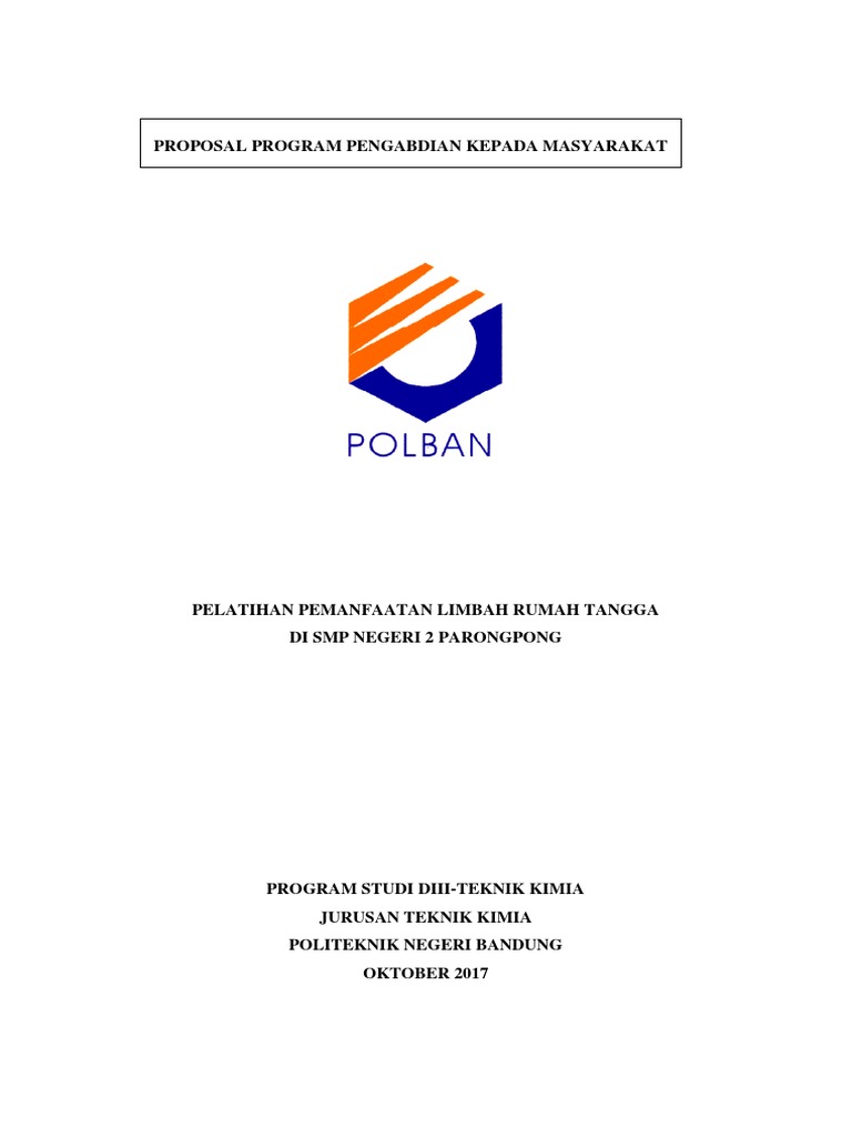 Contoh Proposal Pengabdian Kepada Masyarakat | PDF