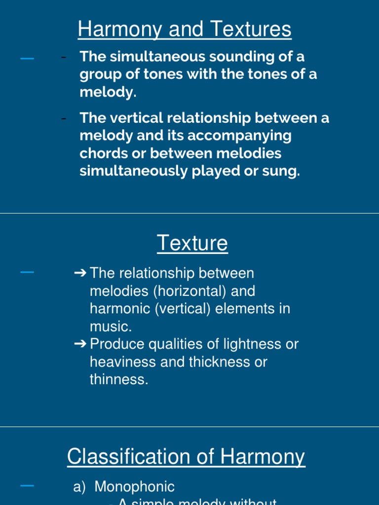Fundamentals of Music - Harmony Texture & Forms | PDF | Harmony ...