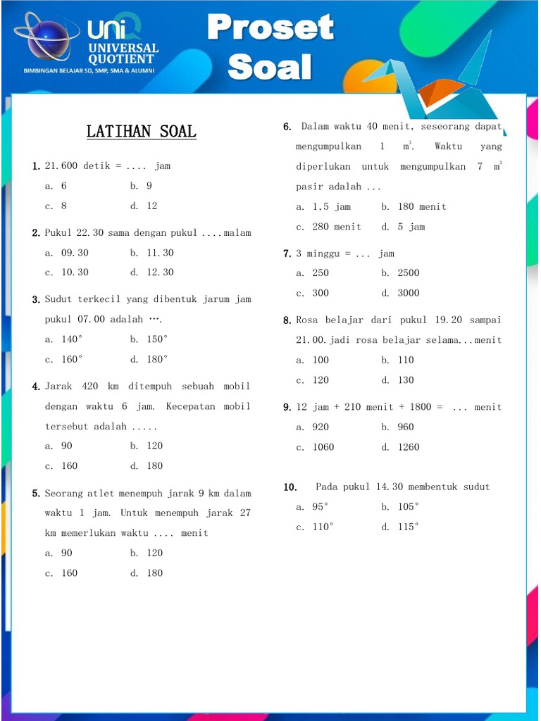 Layout Soal Proset Kelas 5 PDF | PDF