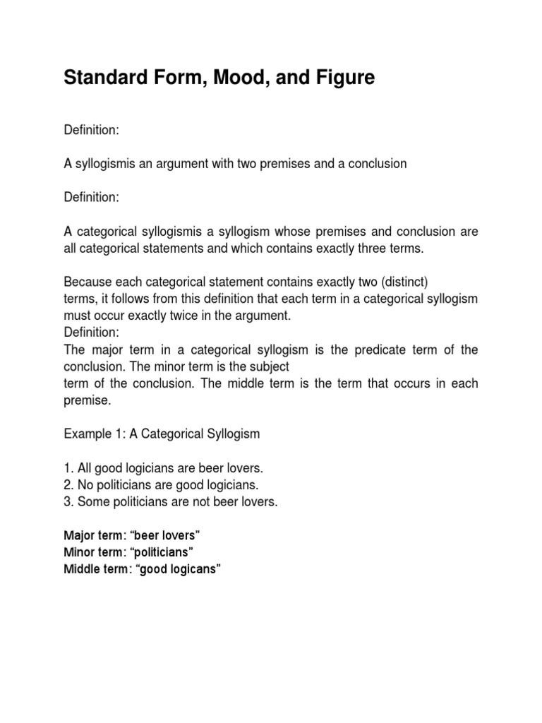 Standard Form | PDF | Logical Consequence | Epistemology