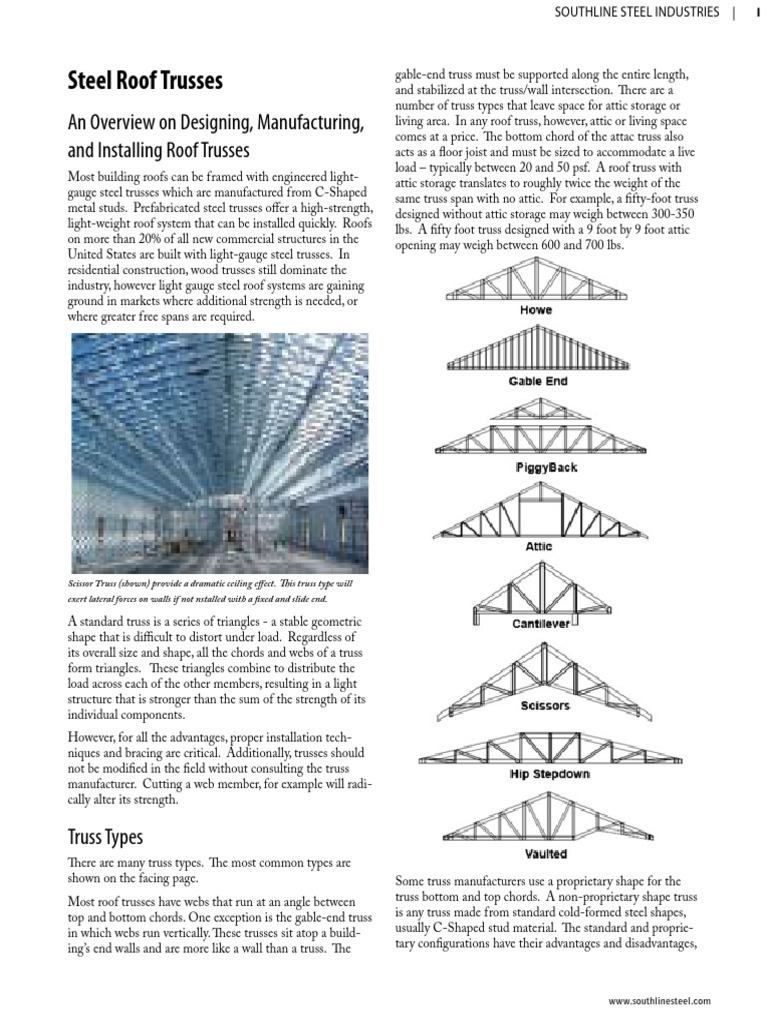 Steel Roof Truss Tutorial | PDF | Truss | Roof