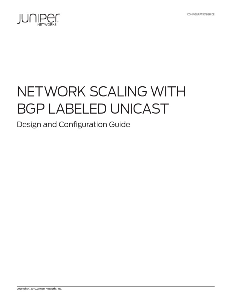 Network Scaling With BGP Labeled Unicast PDF | PDF